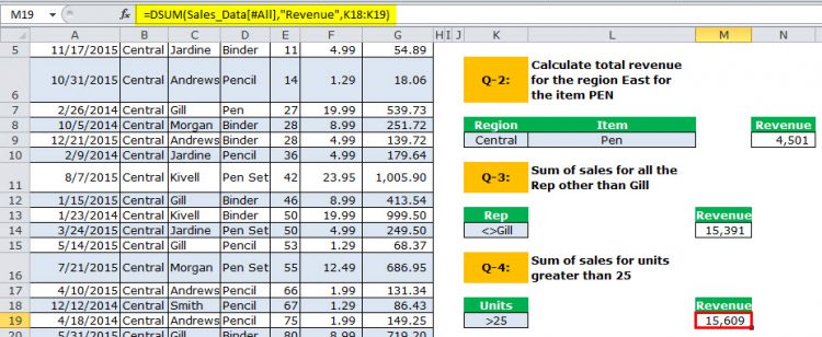 Cú pháp Hàm Dsum trong Excel và ví dụ về cách sử dụng – Ben Computer
